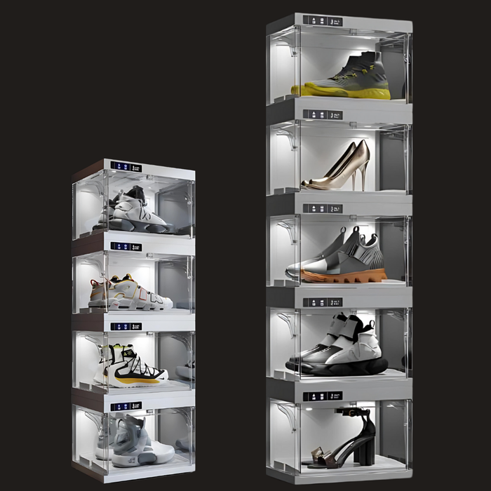 Luxury Electronic Shoebox with LED Display, Remote Control Stackable ...