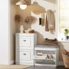 Tilt-Out Shoe Cabinet Shoe Rack, 60 x 24 x 51 cm, (White) - Bunnings ...