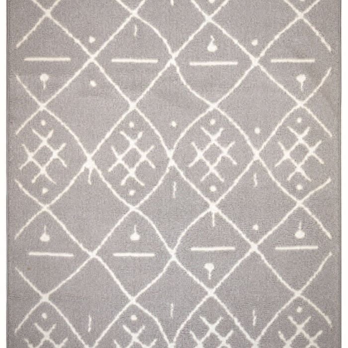 Hufflett 190 x 280cm Light Grey Perla Heat Set Polyester Rug - Bunnings ...