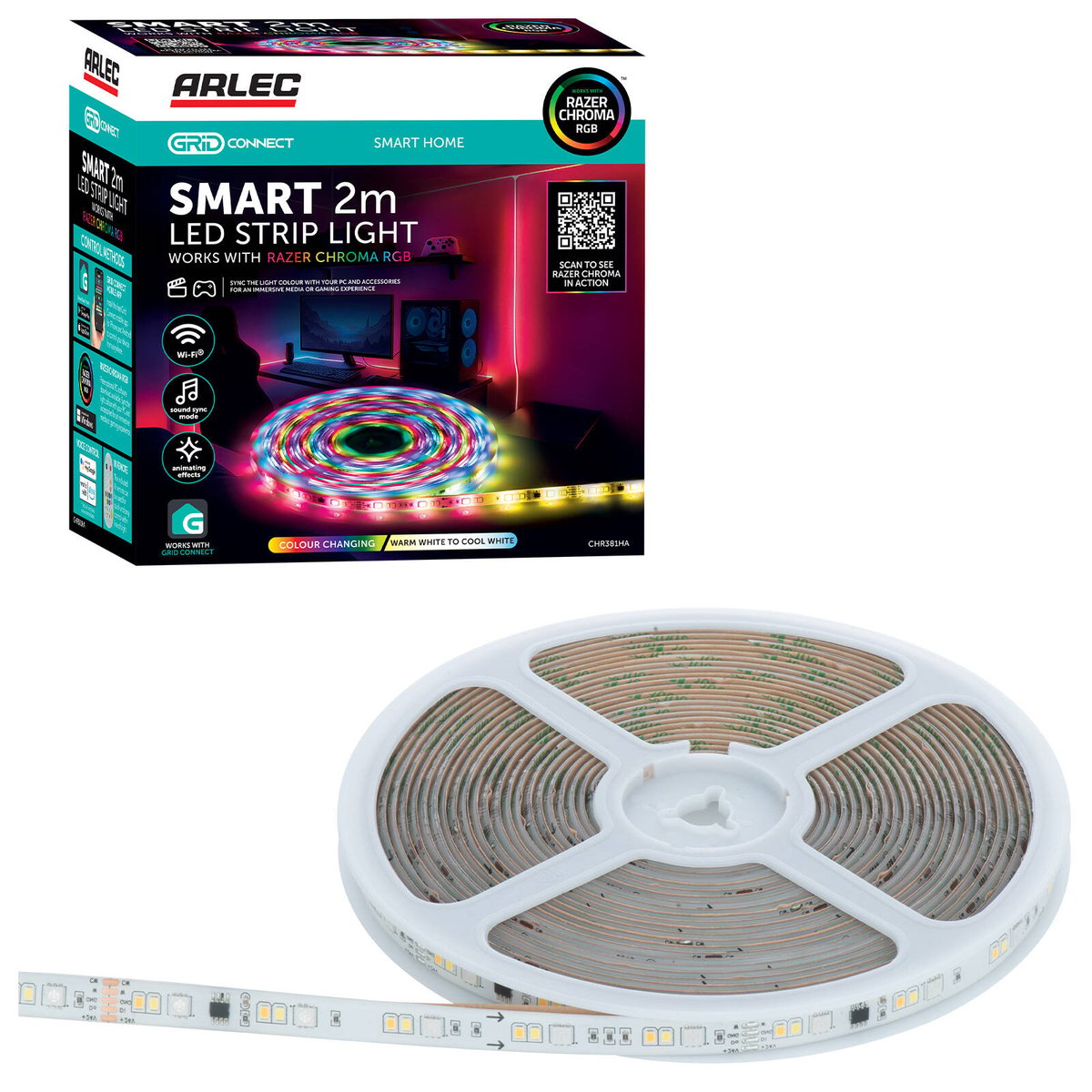 Arlec Grid Connect Smart 2m Strip Light With Razer Chroma RGB ...