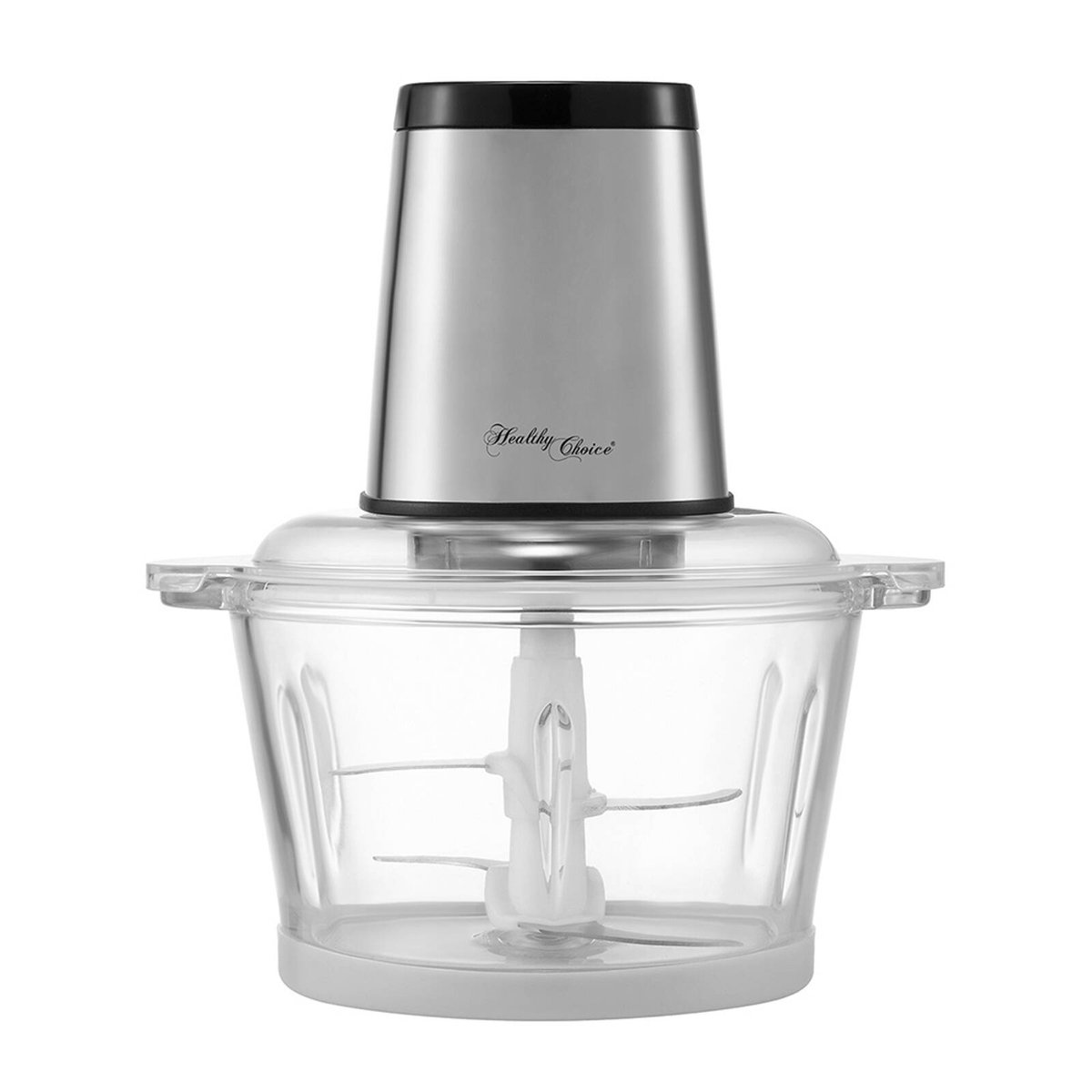 Healthy Choice Large Powerful Food Chopper w/ 2L Glass Bowl 300W ...