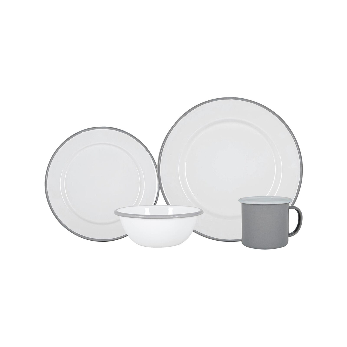 Argon Tableware 16pc Enamel Dinnerware Set - Bunnings Australia