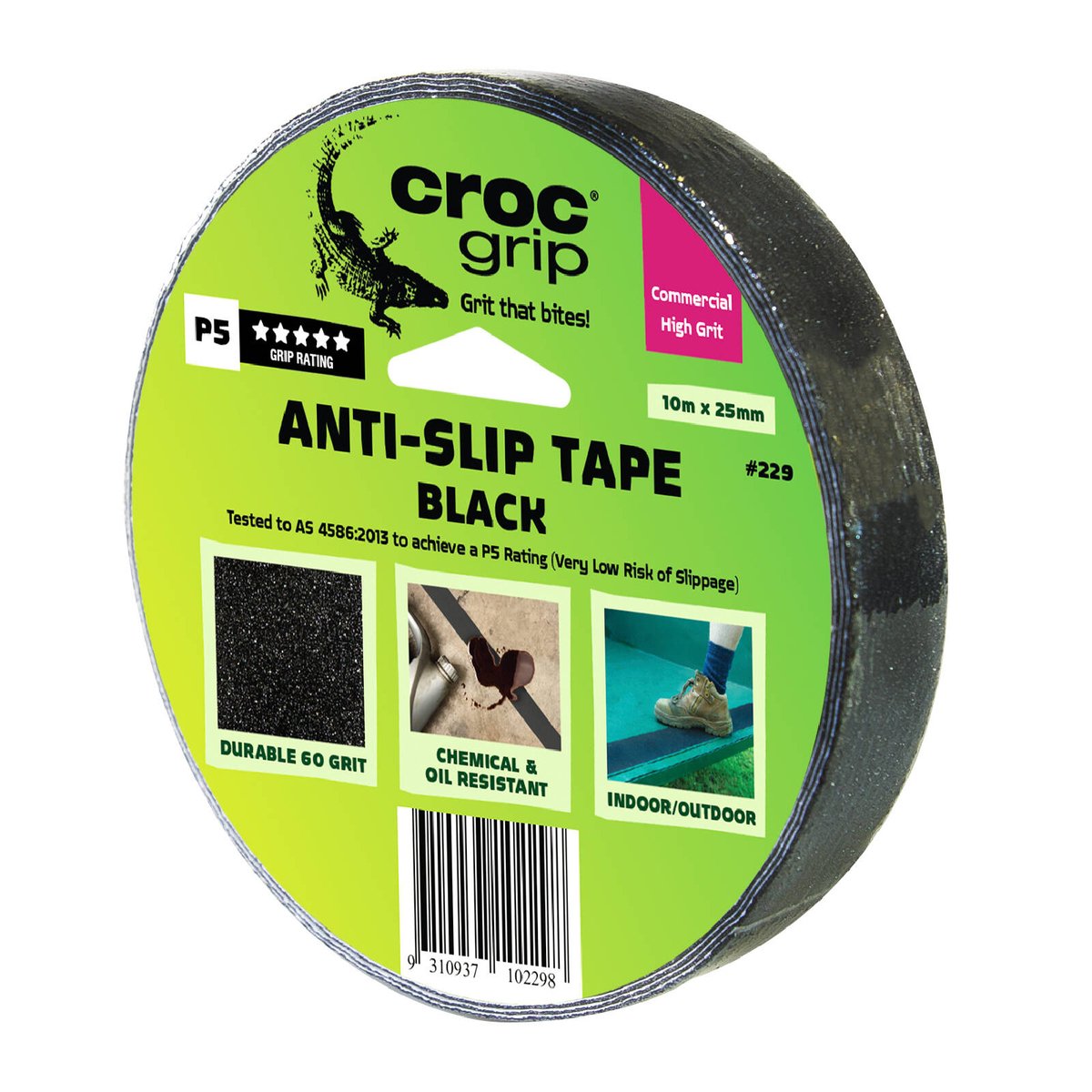 Croc Grip 10m x 25mm Black Anti-Slip Tape - Bunnings Australia
