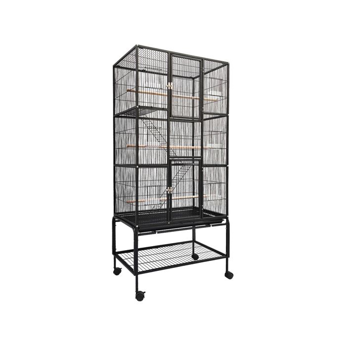 Taily Bird Cage 176cm Parrot Aviary Large Metal Pet Cage - Bunnings ...