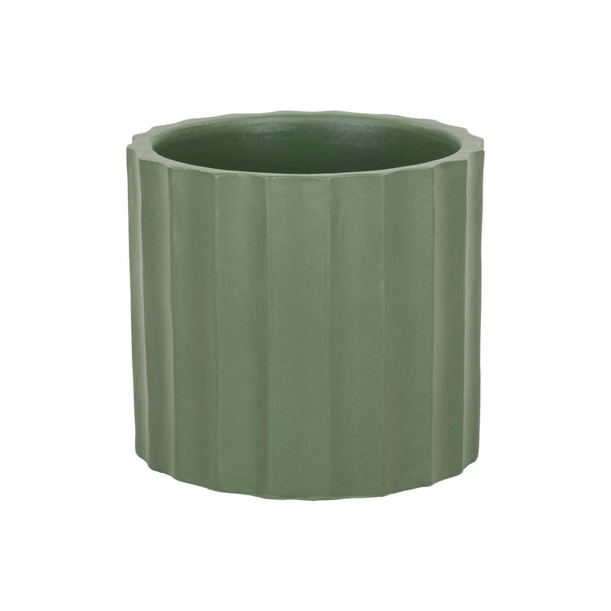 Astin Sinclair 180 x 160mm Green Ceramic Curved Ribbed Pot - Bunnings ...
