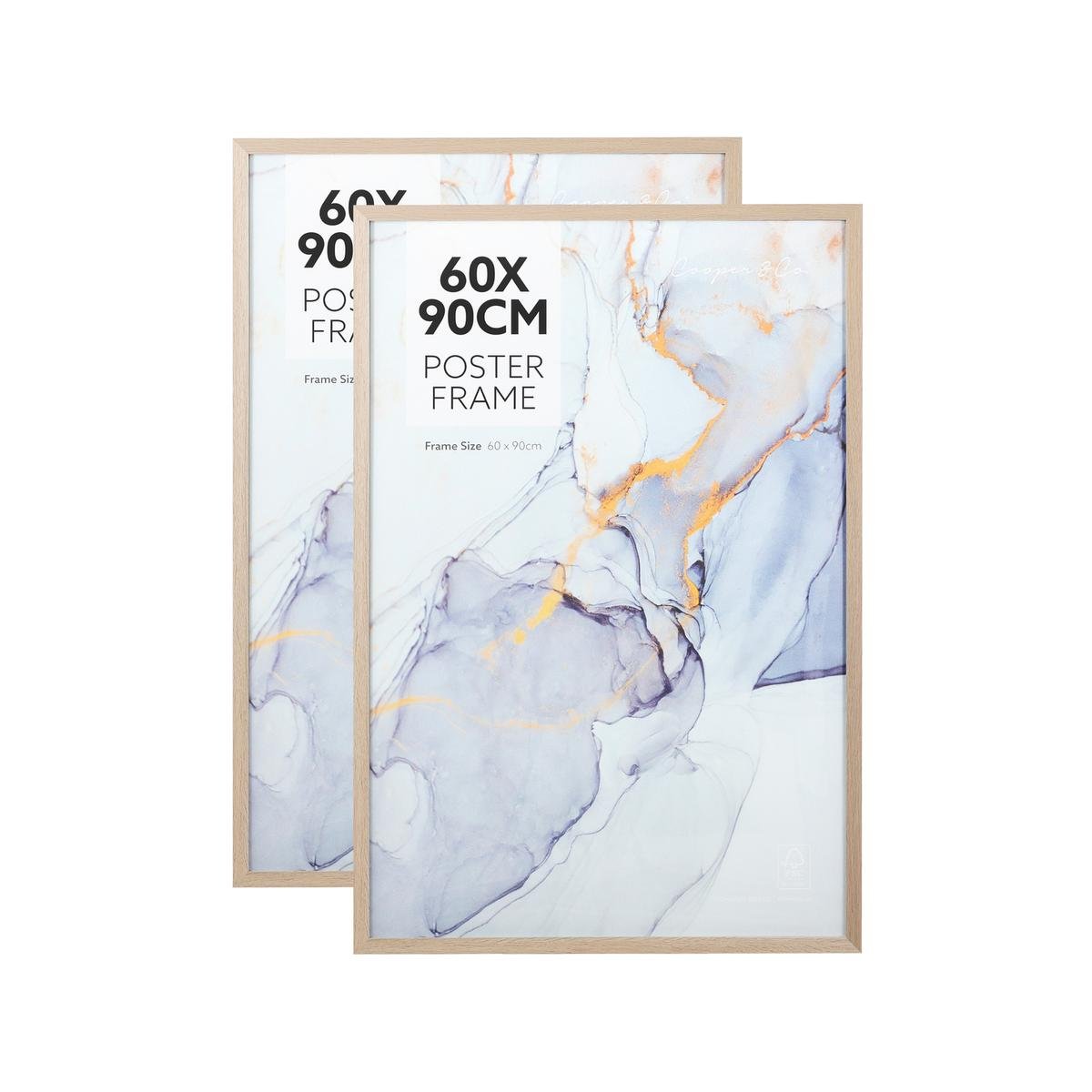 Cooper & Co. Set of 2 60x90cm Natural Poster Photo Frames - Bunnings ...