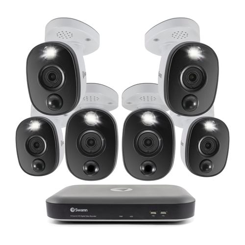 6 Camera 8 Channel 4K DVR CCTV With 2TB HDD And 6 x 4K Heat And Motion ...