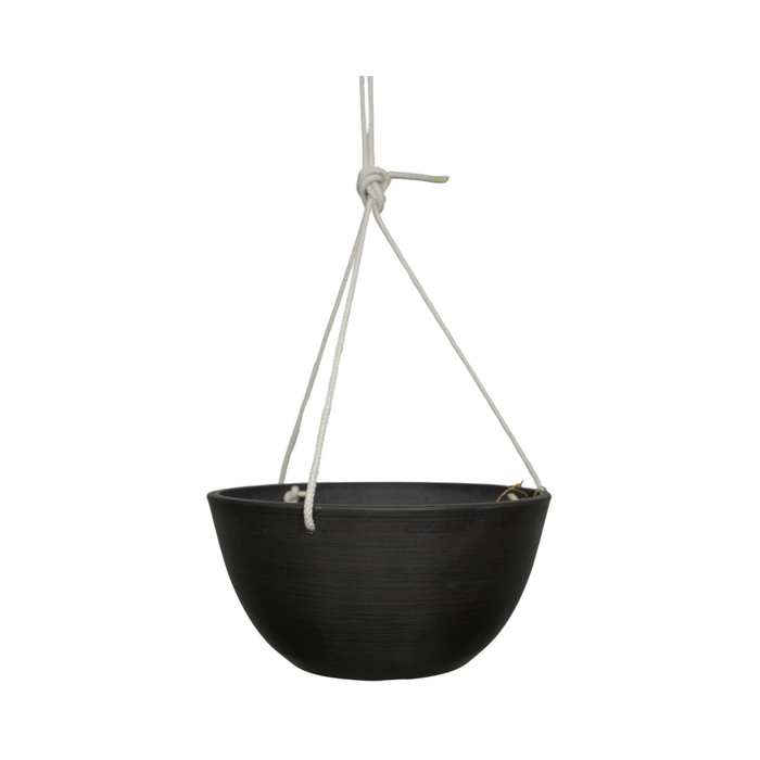 Respect 31cm Charcoal Green Earth Hanging Planter - Bunnings Australia