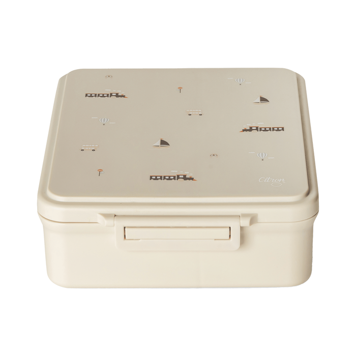 Grand Lunch Box - 4 Compartments - Vehicles + Food Jar - Bunnings Australia