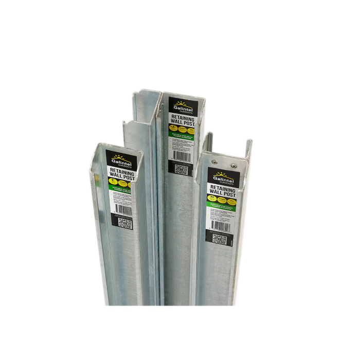 Galintel Outdoors 50 x 750mm Hot-Dip Galvanised Retaining Wall C End ...