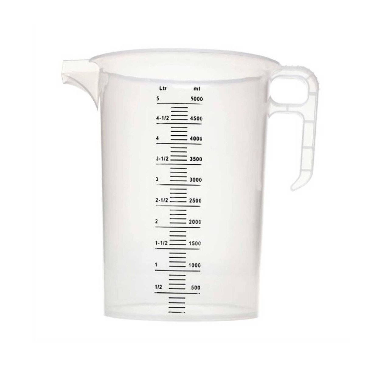 5L Measuring Jug Heavy Duty Clear Plastic Propylene Food Grade BPA 5 ...
