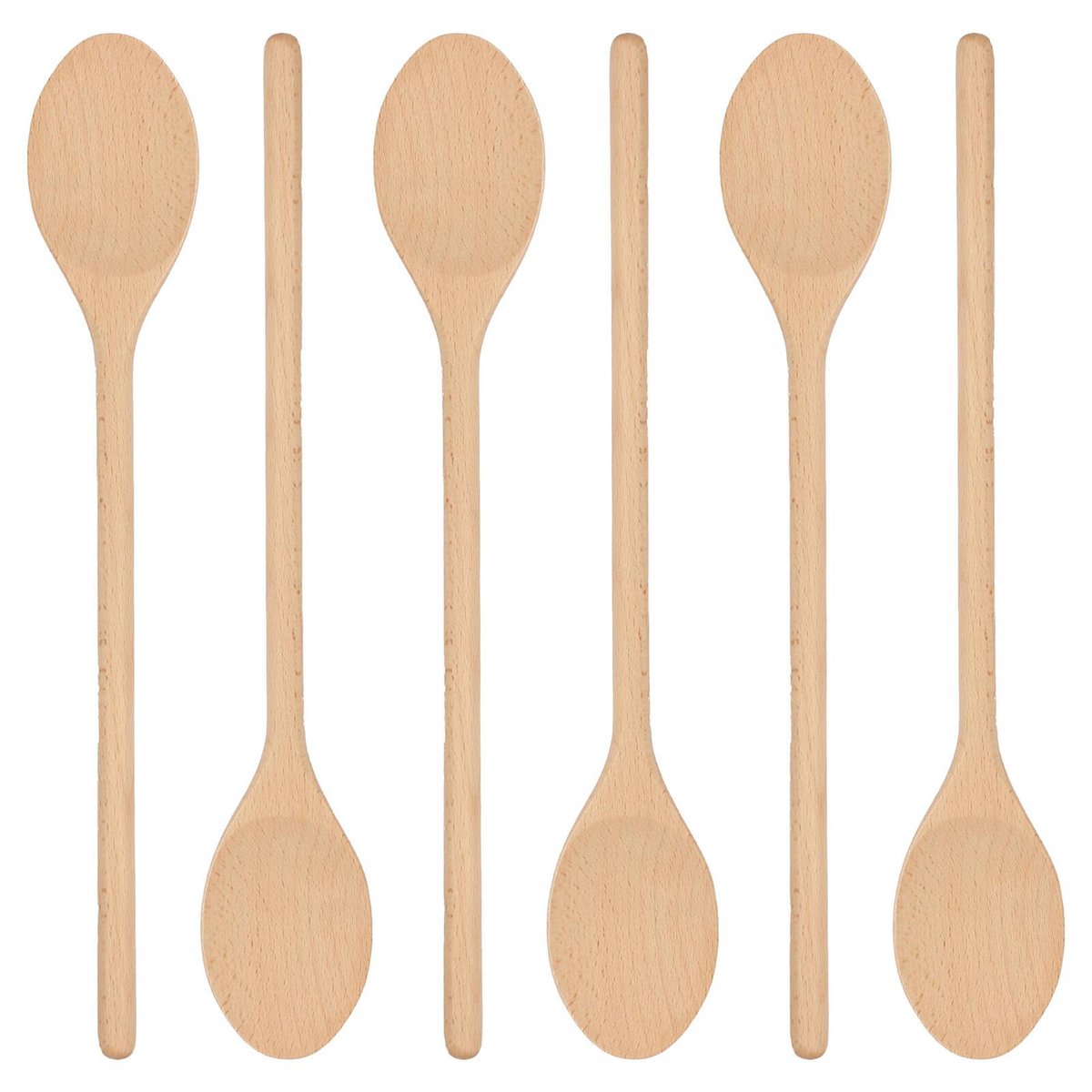 Argon Tableware Wooden Cooking Spoons - 35cm - Pack of 6 - Bunnings ...