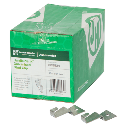 James Hardie HardiePlank Galvanised Stud Clip - 100 Pack - Bunnings ...