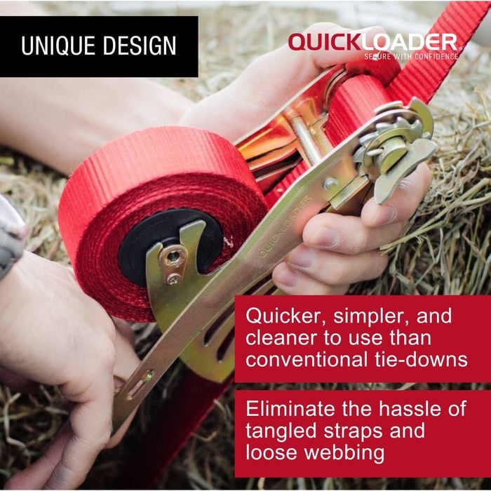 Quickloader Retractable Ratchet Strap Tie Down 4.5m x 25mm 600kg - 2 Pack - Bunnings Australia