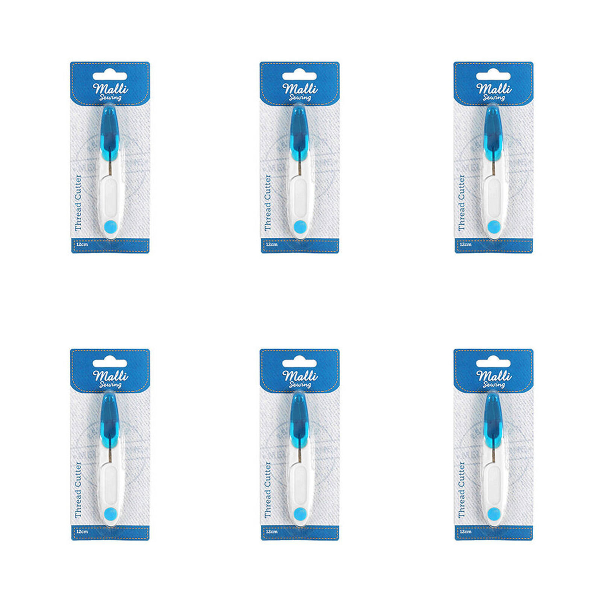 6pk Malli Sewing Thread Cutter/snipper W/ Cap Compact Trimmer 12x12cm ...