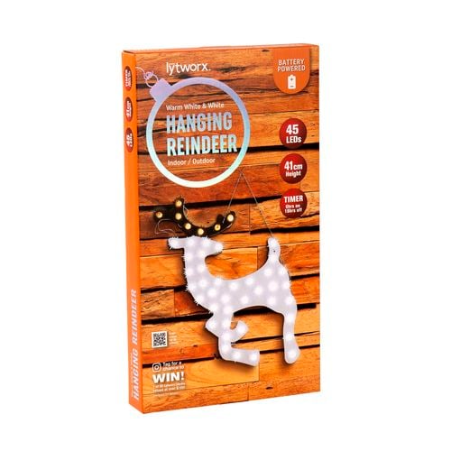 Lytworx Battery Operated Hanging Reindeer - Bunnings New Zealand