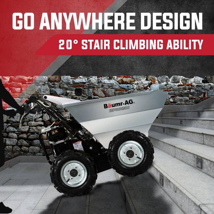 BAUMR-AG Mini Dumper Power Wheel Barrow Tracked Motorised Petrol ...