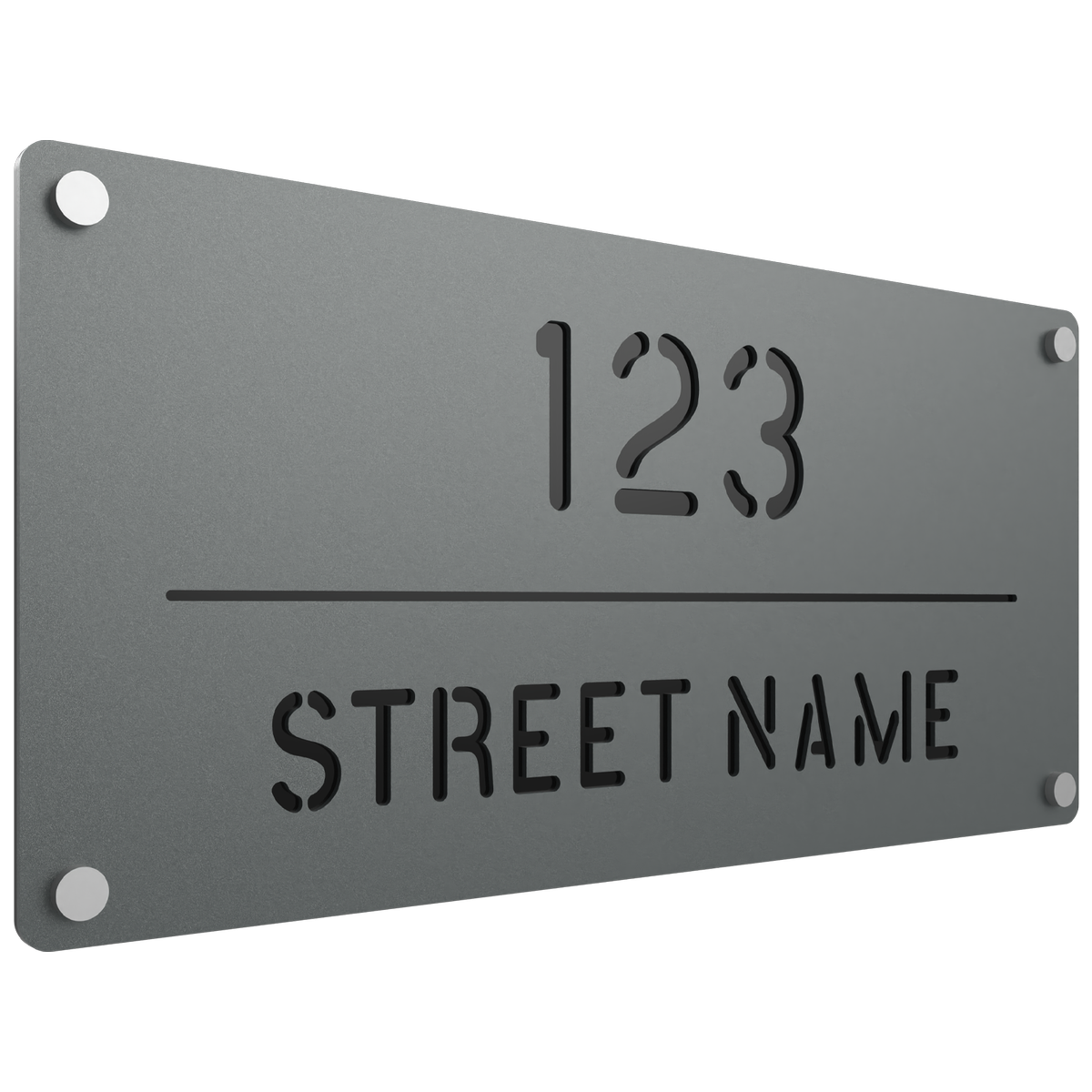 ProtectorAl 580 x 280mm Light Charcoal ACM Cut Through Custom House ...