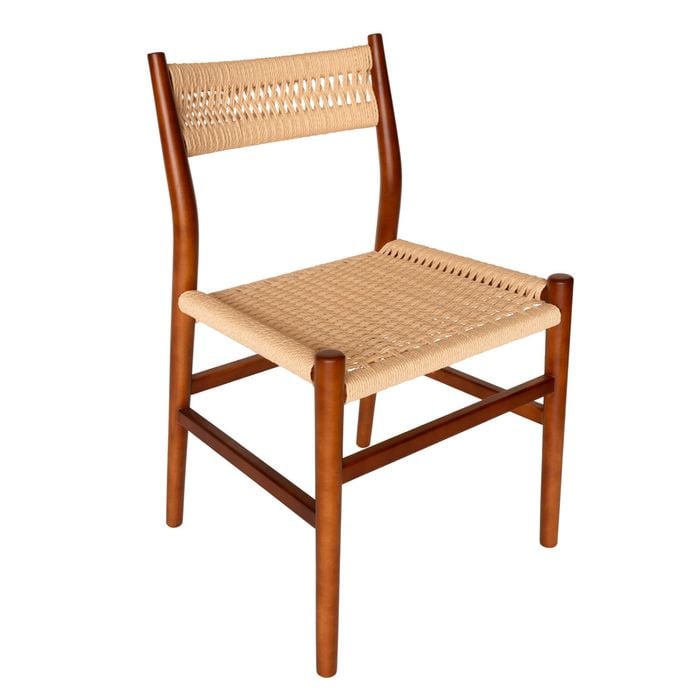 SK Designer Living | Replica Hans Wegner CH36 Chair | Walnut & Natural - Bunnings Australia