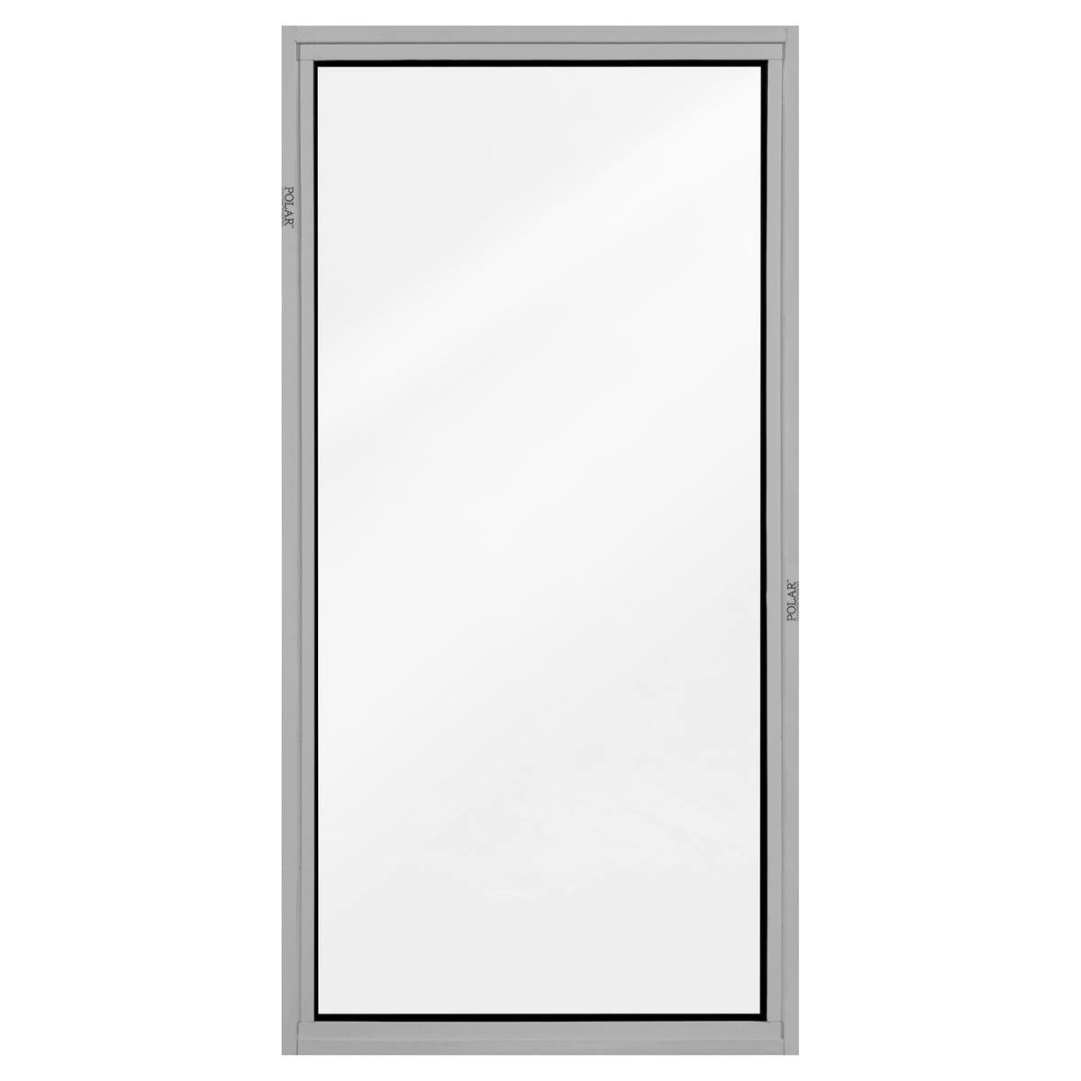 Polar View 600 x 1200mm Silver Grey Frosted Glass Fixed Panel Double ...