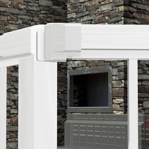PEAK White Aluminium Deck Balustrade Horizontal Angle Bracket Kit ...