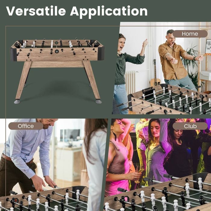 Costway Foosball Table Arcade Soccer Game Table w/2 Balls & 26 Players ...