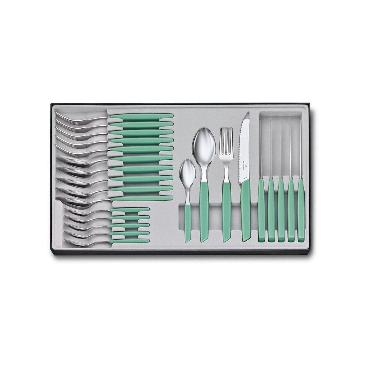 Victorinox 24 Piece Modern Table Cutlery Set Of 24pc Mint - Bunnings ...