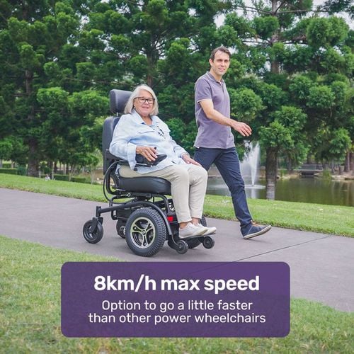EQUIPMED Front Wheel Drive Power Electric Wheelchair, Up to 35km Range ...