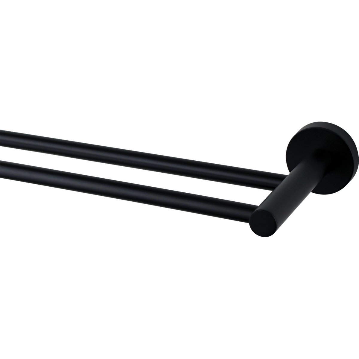 MIXX 750mm Matte Black Chia Round Double Rail - Bunnings Australia