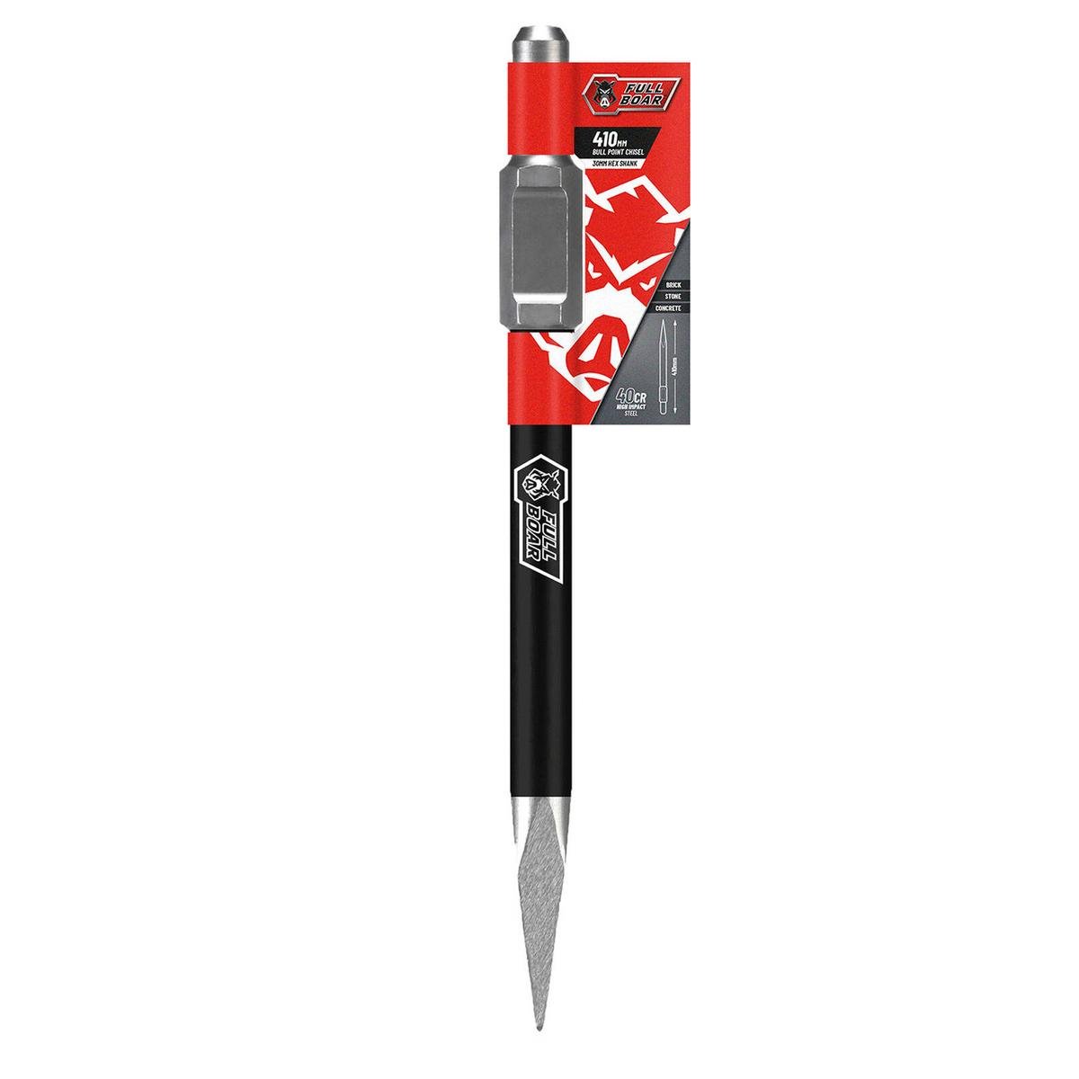 Full Boar Bull Point Chisel with 30mm Hex Shank - Bunnings Australia
