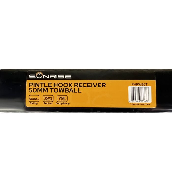 Sunrise Pintle Hook Receiver 50mm Ball 6T Suit 50mm Towbar - PHRWB6T ...