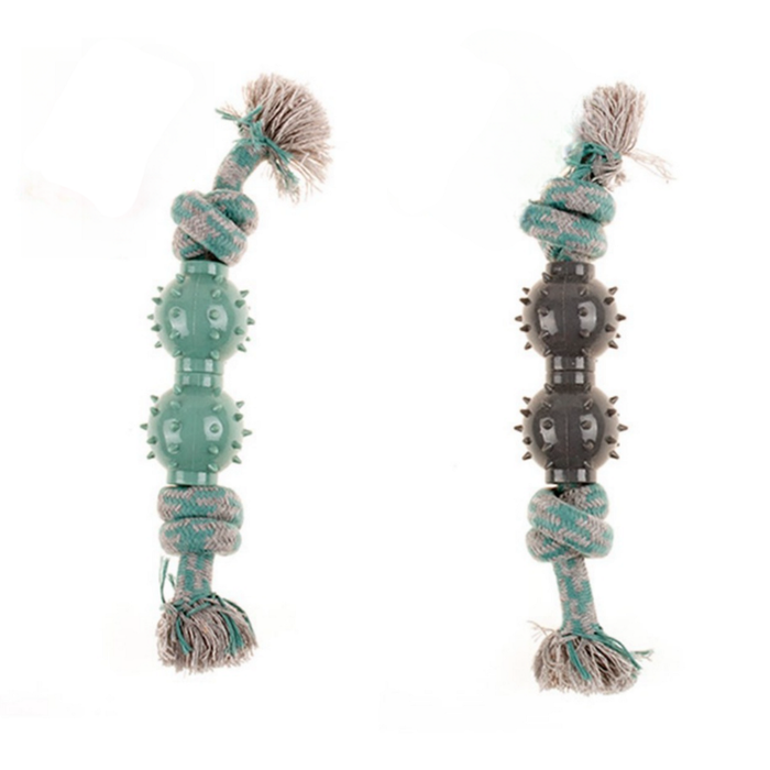 YES4PETS 4 x Dog Rope Toys with Double Tug Spiky Ball - Bunnings Australia