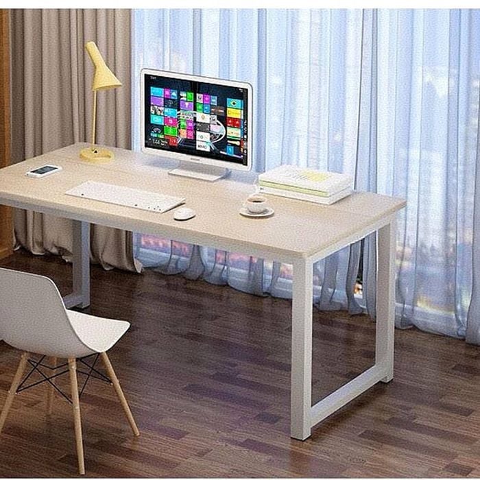 Maple 120cm Wooden Workstation Office Computer Desk Study Table Home ...