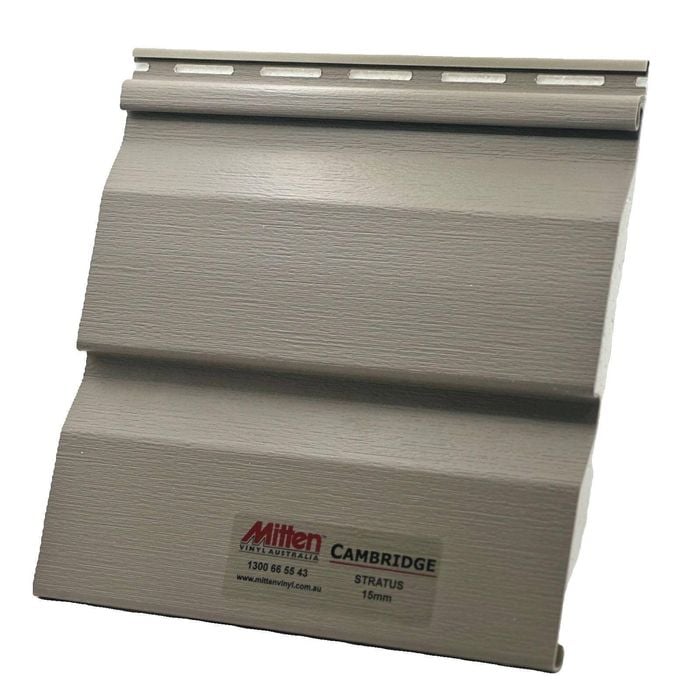 Mitten Vinyl Australia 5.84m x 15mm Stratus Cambridge Vinyl Cladding ...