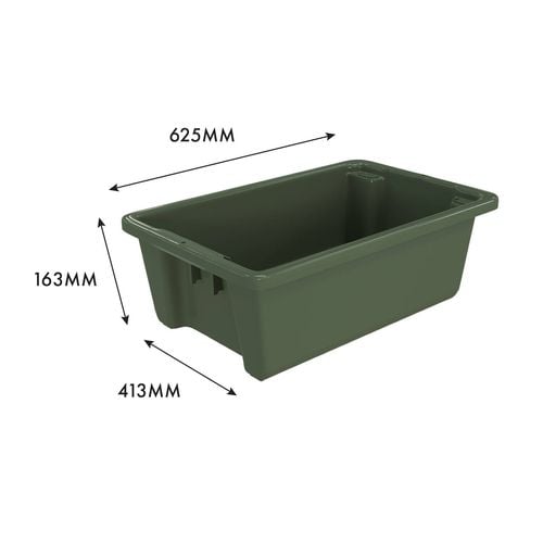 Handy Storage 30L Khaki Heavy Duty Storage Crate - Bunnings New Zealand