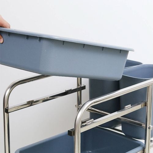 SOGA 3 Tier Food Trolley Food Waste Cart Five Buckets Kitchen Food ...