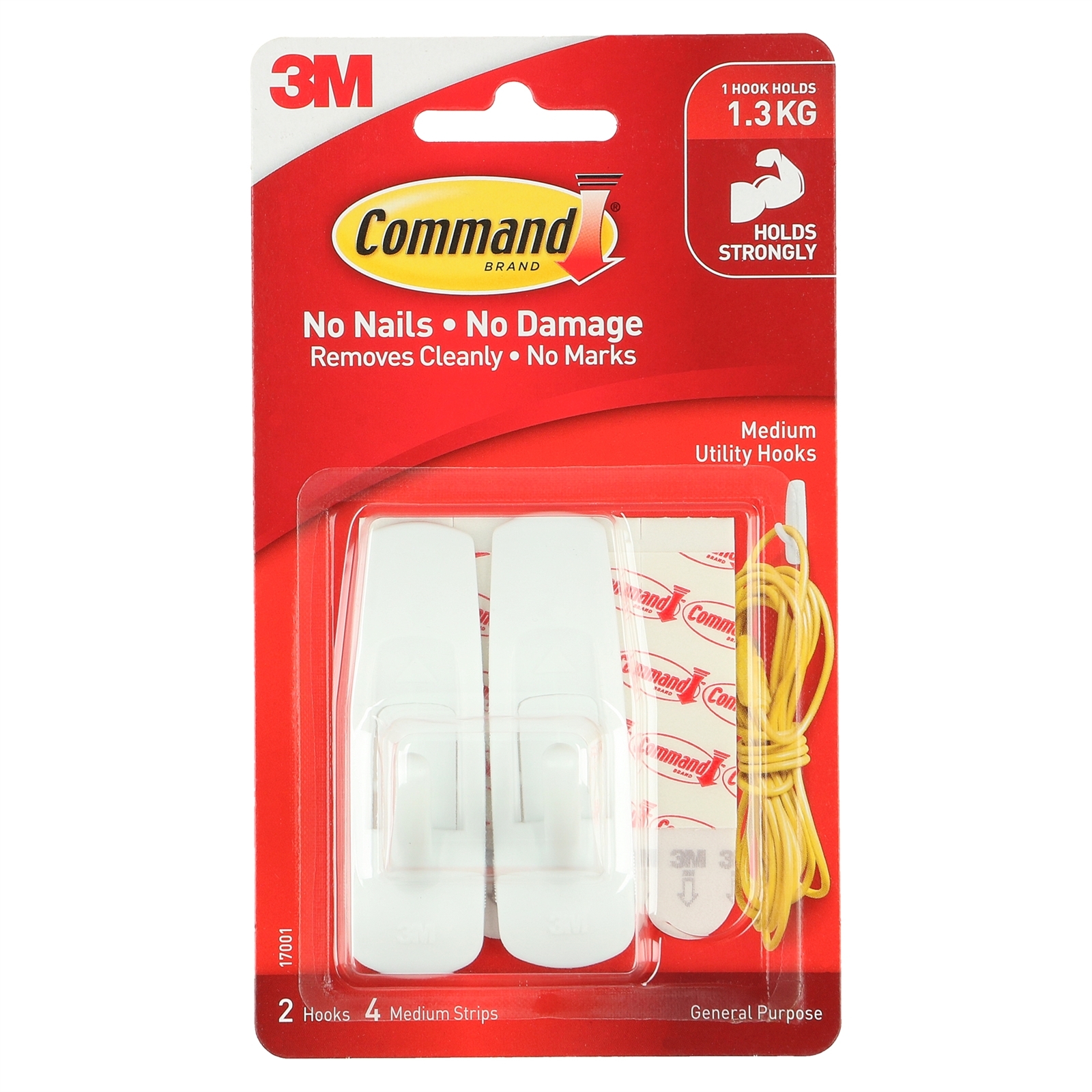 Command Medium White Adhesive Hooks 2 Pack Bunnings Australia