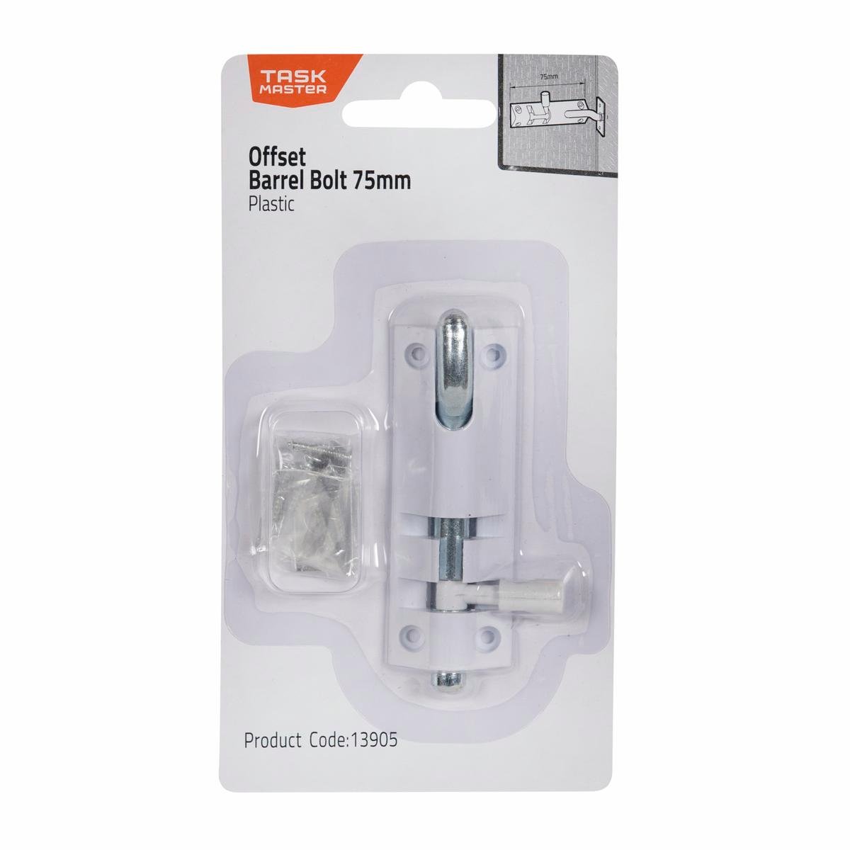 Taskmaster 75mm Plastic Offset Bolt - Bunnings Australia