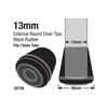 Surface Gard 13mm Black Round External Rubber Chair Tips - 4 Pack ...