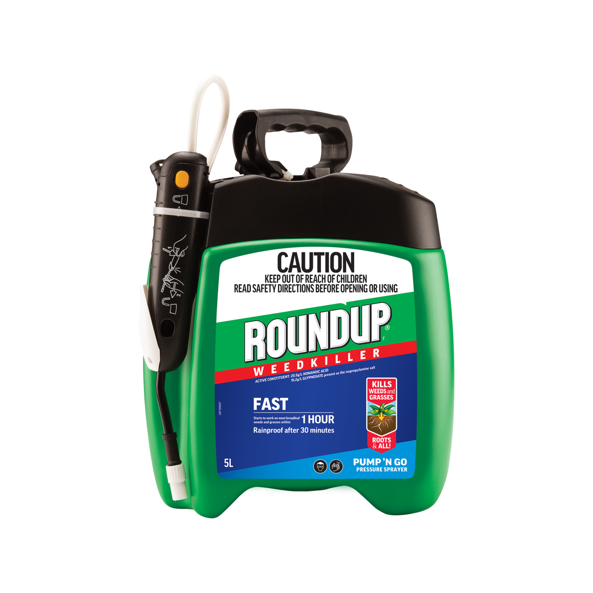 Roundup 5L Fast Ready To Use Pump N Go Weedkiller - 5L - Bunnings Australia