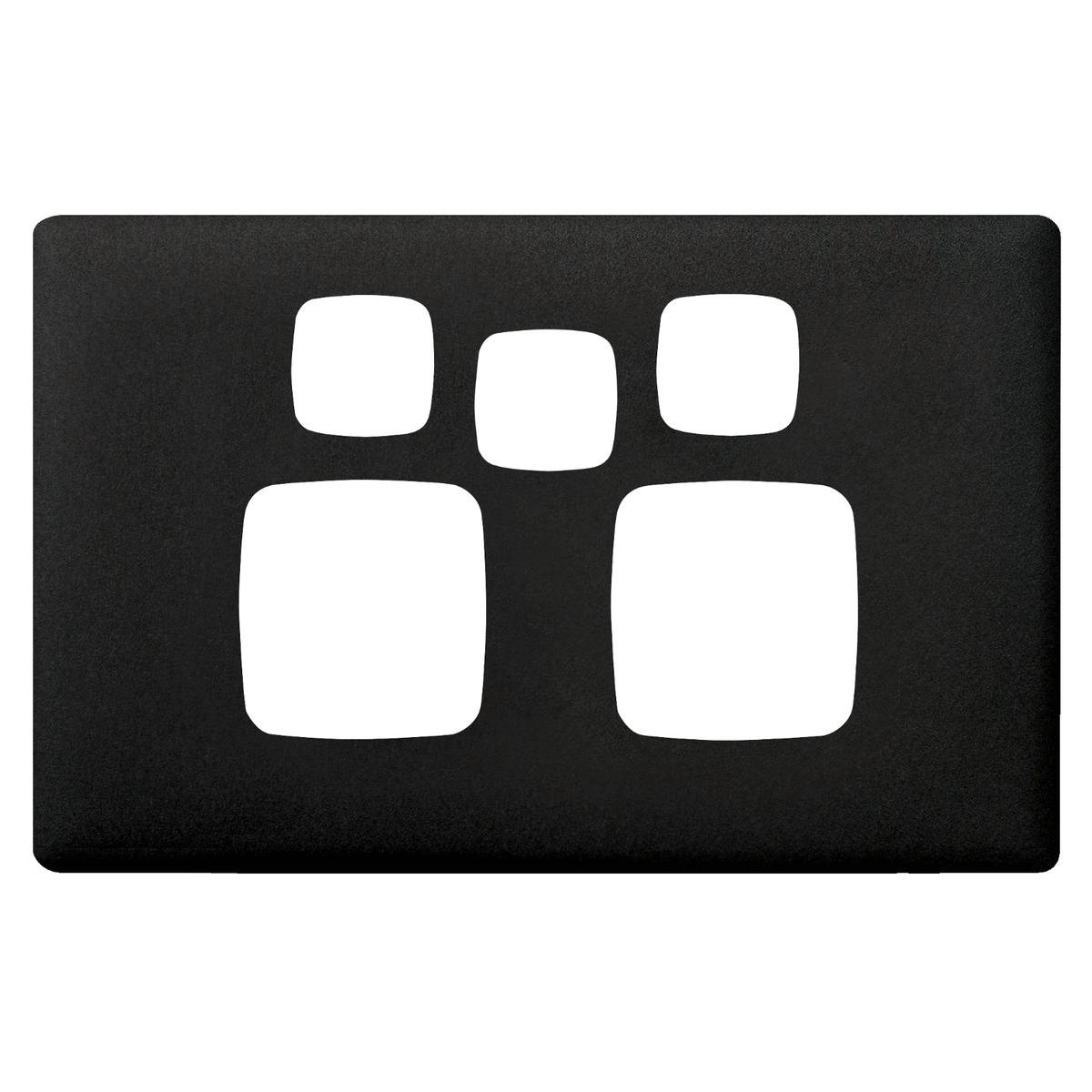 HPM Asphalt Linea Double Powerpoint Cover Plate with Extra Switch ...