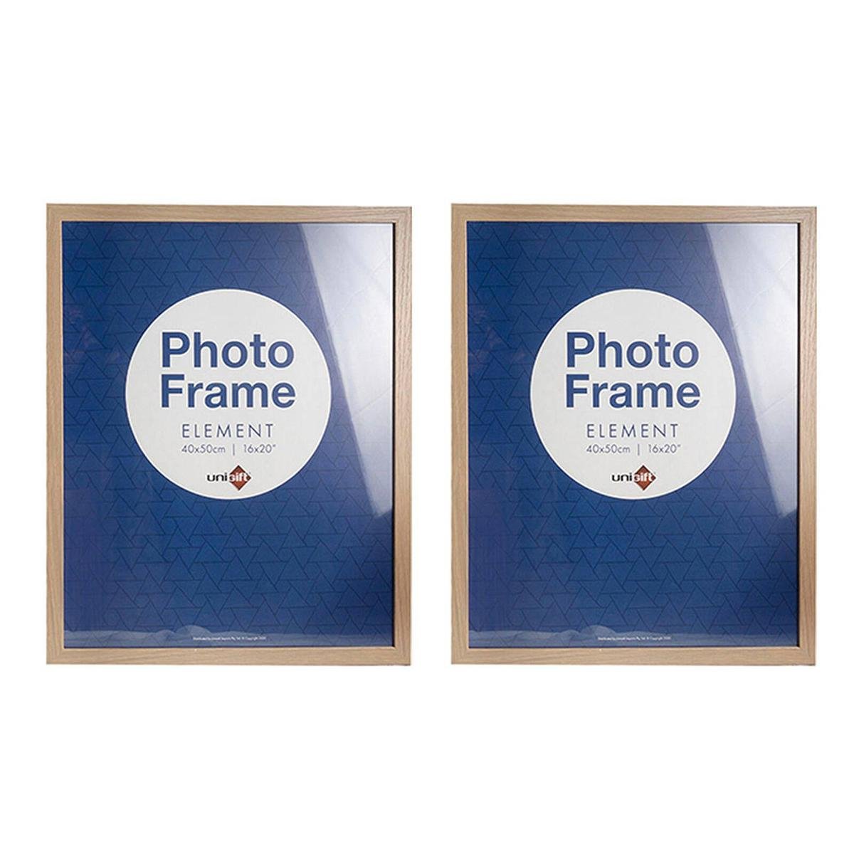 2PK Unigift Element 40x50cm MDF/Glass Picture Frame - Assorted ...