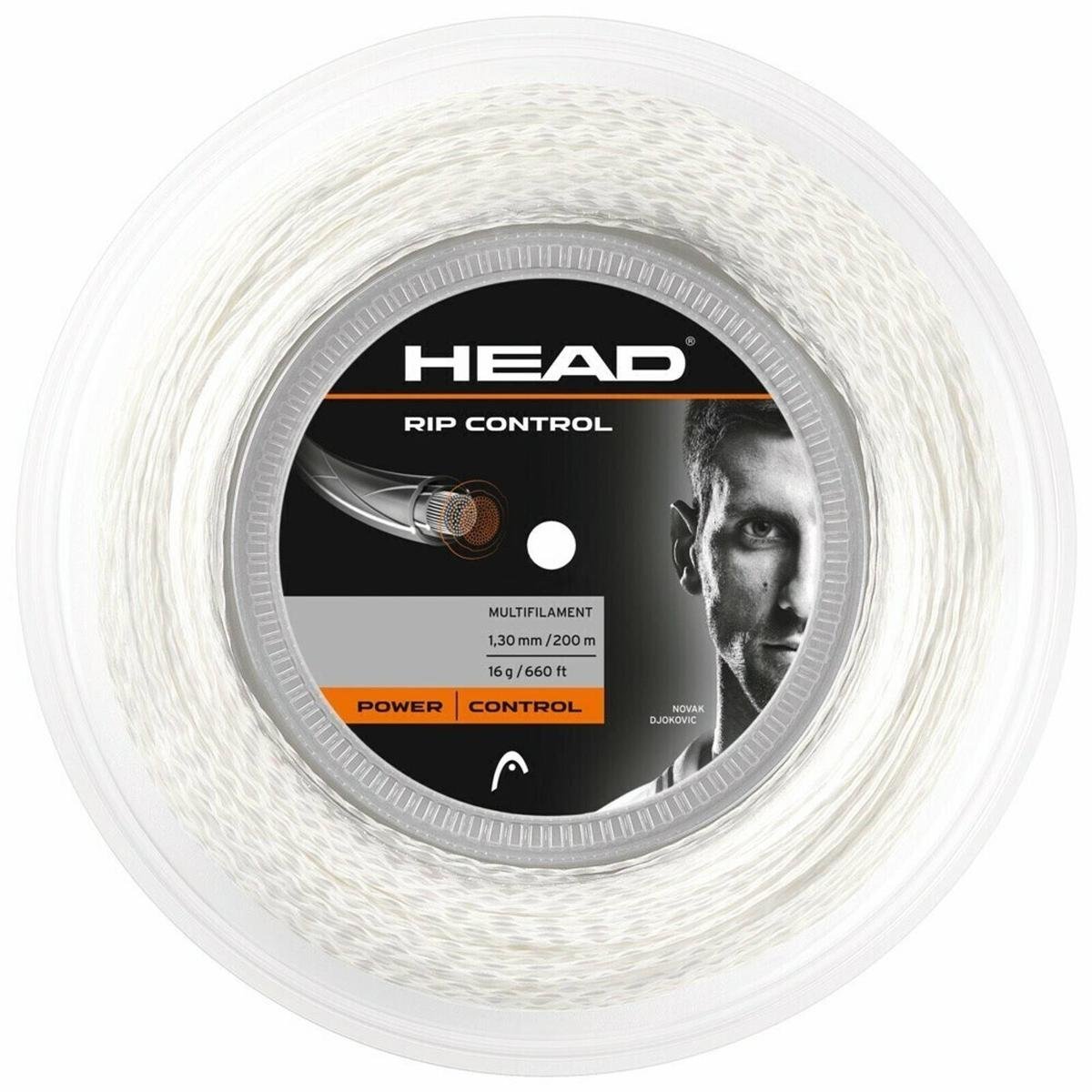 Head Rip Control 16g Tennis String Reel 200m 1.30mm Power Control White ...