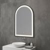 Barelli 900 x 600mm Black Toscana Framed Arch Front Lit LED Mirror ...