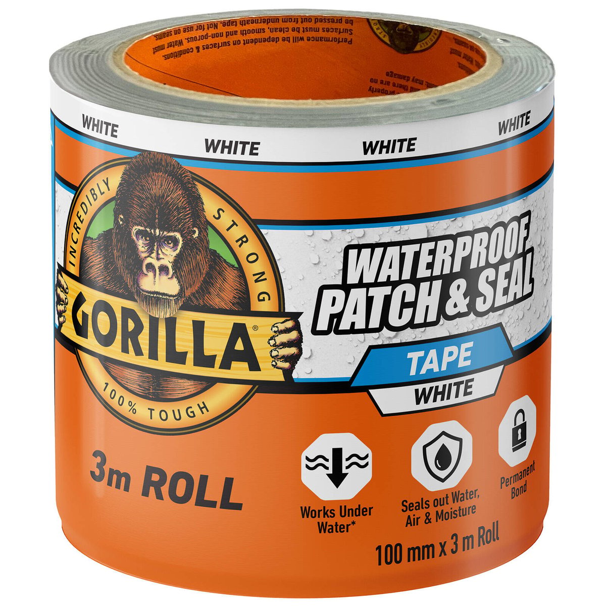 Gorilla 3m White Waterproof Patch And Seal Tape - White - Bunnings ...