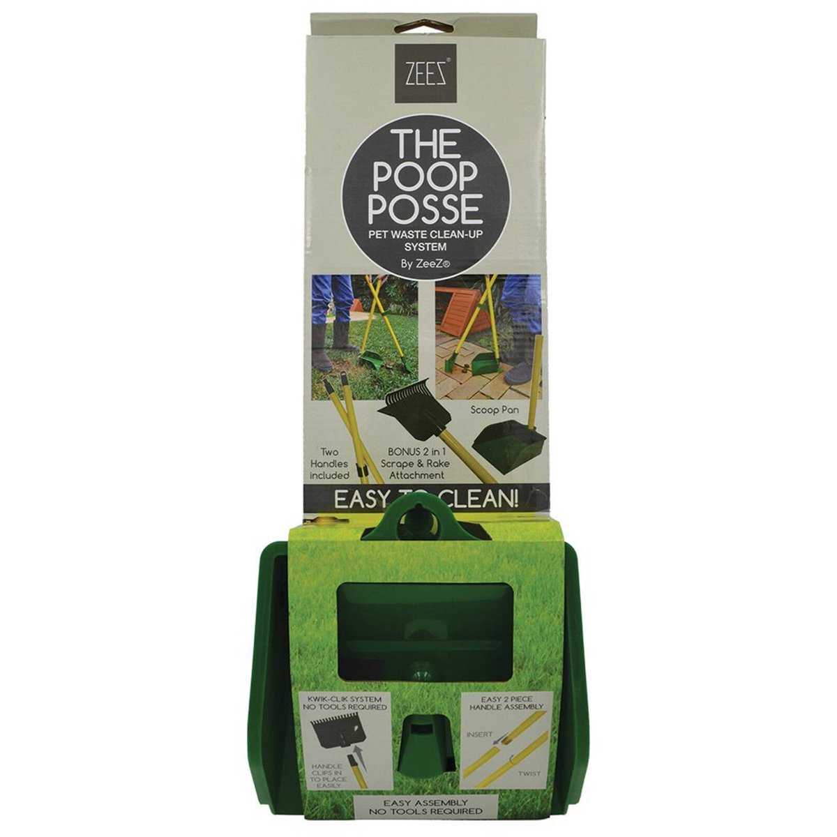 ZEEZ POOP POSSE PET WASTE CLEAN-UP BRUSH AND PAN 91cm - Bunnings Australia