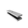ProtectorAl 23 x 26 x 120mm Stainless Steel Glass to Glass Friction Fit ...
