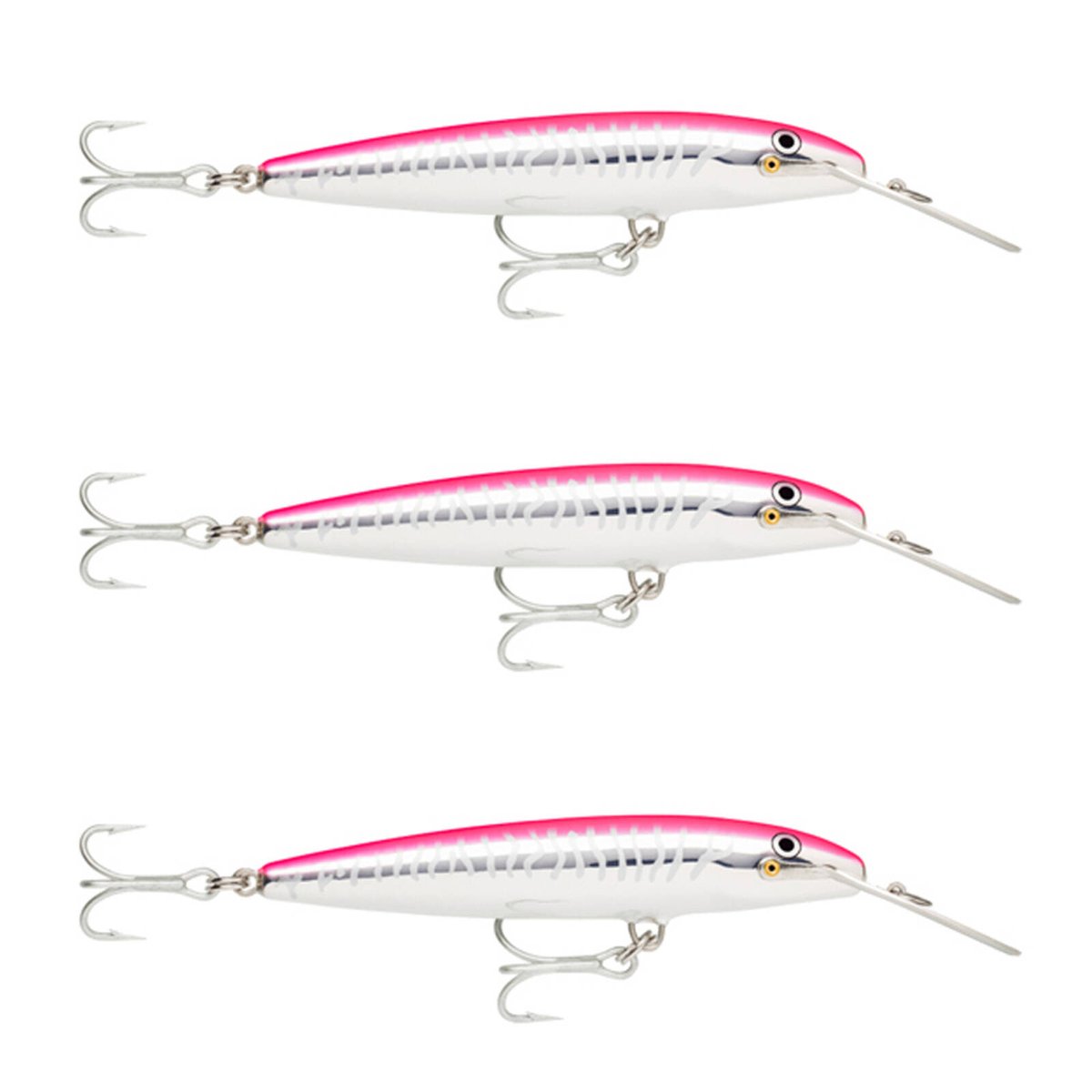 3x Rapala 14cm Countdown Magnum Sinking Trolling Fishing Lures - Hot Pink UV - Bunnings Australia