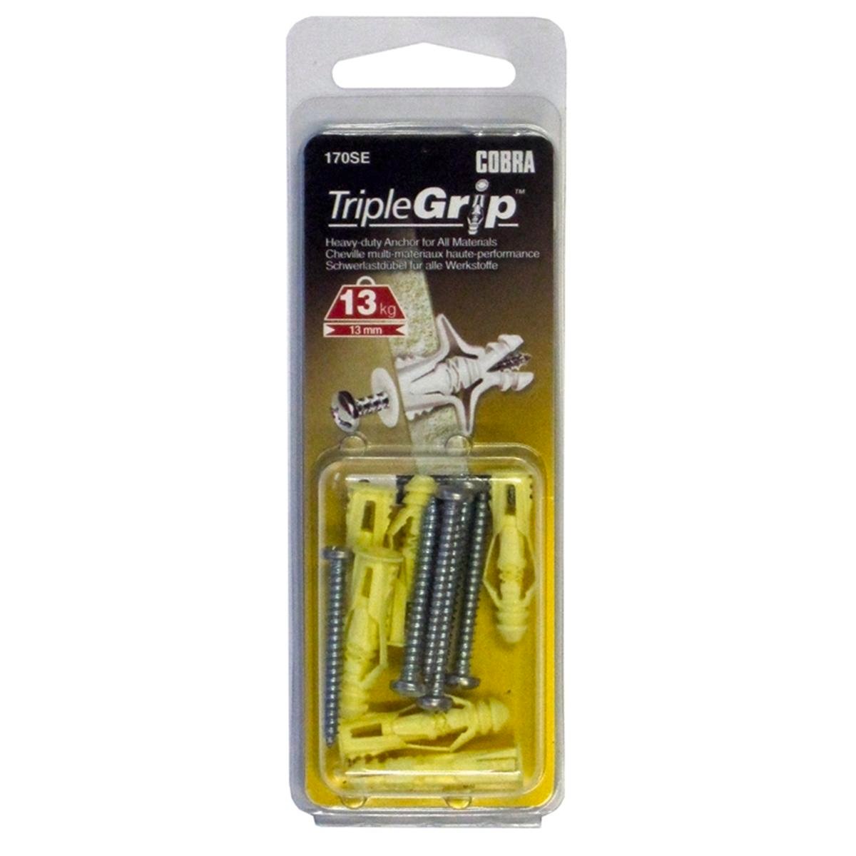 Cobra 3.5mm Triple Grip Anchors - 6 Pack - Bunnings New Zealand