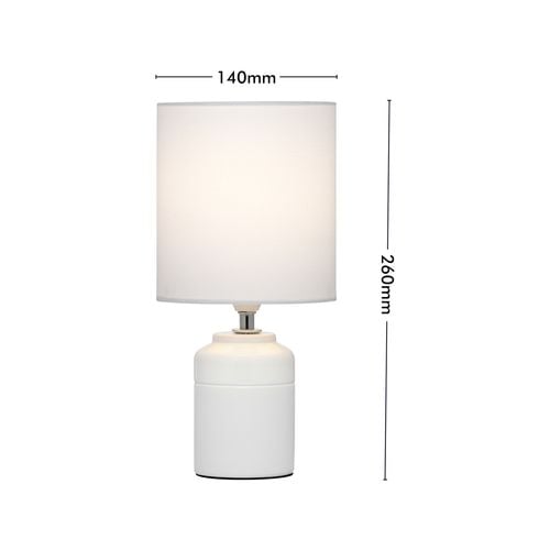 Verve Design White Asher Table Lamps - Twin Pack - Bunnings Australia